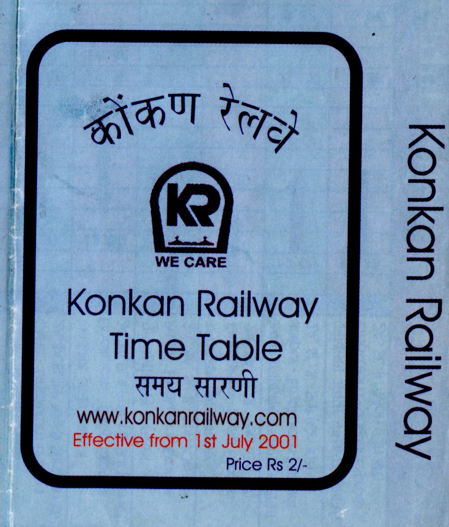 Konkan Railway (KR) Time Table [July 2001]